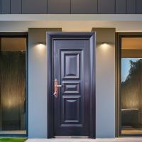 China Customizable Durable Security Entrance Door Steel Residential Entry Door for sale