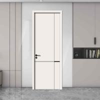 China Push Pull Modern Wooden Doors Sound Insulated Solid Wood Interior Door For Home Hotel for sale