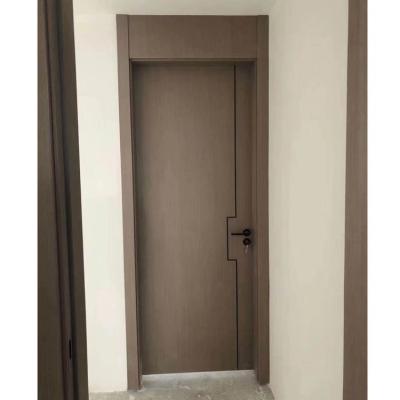 China Manual Complete Solid Wood Door Set With Frame Screen Modern Interior Door for sale