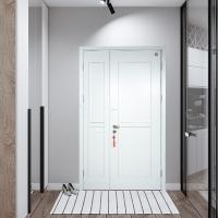 China Customized Fireproof Wooden Door Knock Down Structure Interior Solid Wood Fire Door for sale
