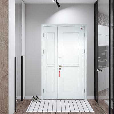 China Customized Fireproof Wooden Door Knock Down Structure Interior Solid Wood Fire Door for sale