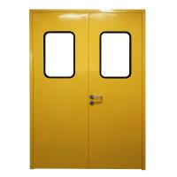 China Custom Single Leaf Cleanroom Door Tempered Glass For Hospitals for sale