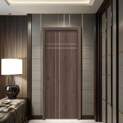 China Modern Bedroom Interior Wooden Door With Frame Custom Color for sale