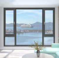 China Insulated Double Glazed Casement Windows Soundproof Thermal Break Aluminium Windows for sale