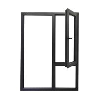 China American Style Aluminum Casement Windows With Plastic Screen Netting Single Opening for sale