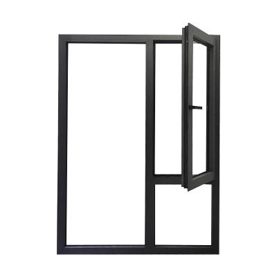 China American Style Aluminum Casement Windows With Plastic Screen Netting Single Opening for sale