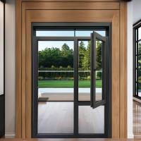 China Soundproof 1.8mm Double Glazed Aluminum Casement Doors Windows Modern Exterior for sale