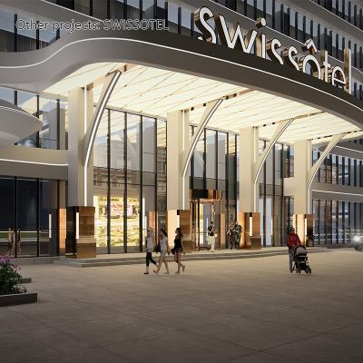 China Hotel Modern Curtain Wall System Manual Opening For Exterior Facades for sale