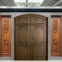 China Villa Steel Arch Top Entry Door Polymer Manual Swing Door for sale
