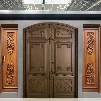 China Villa Steel Arch Top Entry Door Polymer Manual Swing Door for sale