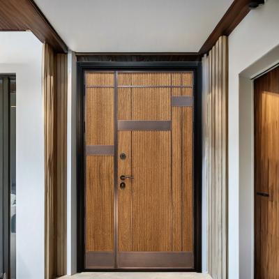 China Black Swing Modern Steel Aluminum Armored Door Built for Harsh Environments for sale