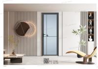 China Custom Waterproof Aluminum Bathroom Door Security Doors Ground Glass Casement Option for sale