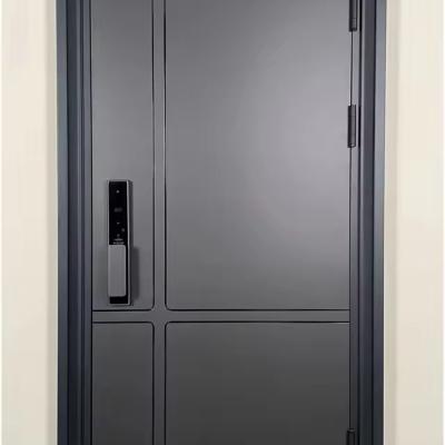 China Heat Transfer Steel Security Front Doors Cold Rolled Exterior Entrance Doors for sale