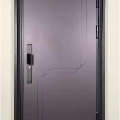 China Sturdy Steel Exterior Entrance Door For Office Apartment Exteriors for sale