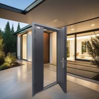 China Finished Steel Security Door Modern for Home Exterior Front Entrances for sale