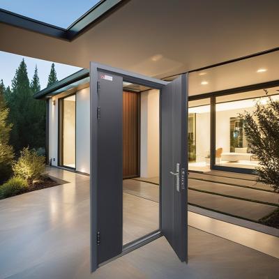 China Finished Steel Security Door Modern for Home Exterior Front Entrances for sale
