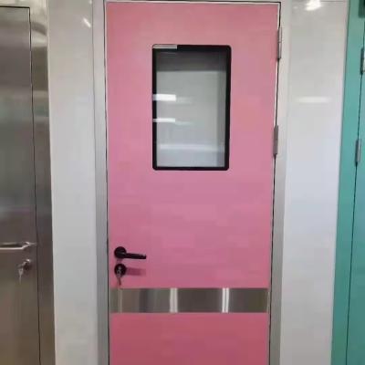 China Medical Grade Powder Coated Steel Door Thick Panel For Hospitals for sale