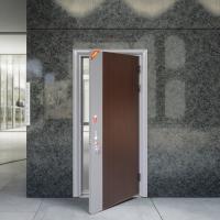 China Multiple Styles Thick Hotel Security Door Black Panel Steel Door For Exterior Entry for sale