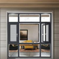 China GB PA66GF25 Insulated Aluminum Alloy Windows Soundproof Exterior Single Hung Windows for sale