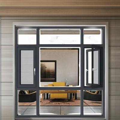 China GB PA66GF25 Insulated Aluminum Alloy Windows Soundproof Exterior Single Hung Windows for sale