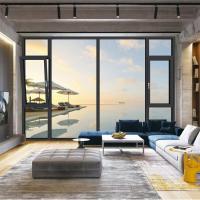 China Soundproof Double Glazed Modern Black Aluminum Windows Custom Color for sale