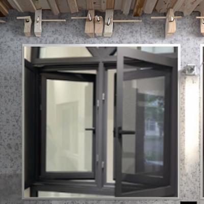 China Modern Hanging Curtain Double Glazed Aluminium Window Customizable for sale