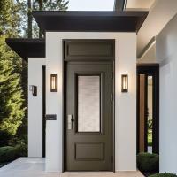 China Luxury Villa Galvanized Steel Front Door Anti Theft Burglar Proof Main Entrance for sale