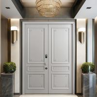 China Anti Theft Custom Steel Security Doors Soundproof Security Entrance Door Doorbell Optional for sale