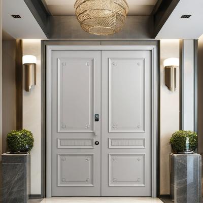 China Anti Theft Custom Steel Security Doors Soundproof Security Entrance Door Doorbell Optional for sale