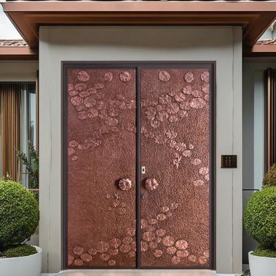 China Modern Luxury Home Entry Doors Anti Theft Manual Swing Entrance Door for sale