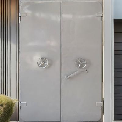China Steel Explosion Proof Door Bullet Resistant Electrostatic Spraying Gold Steel Door for sale