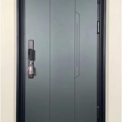 China Modern Stainless Steel Entry Door Wide Door Leaf House Villa Exterior Security Door for sale