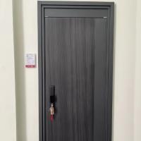 China Heat Transfer Surface Modern Steel Door Invisible Hinge Metal Frame for sale