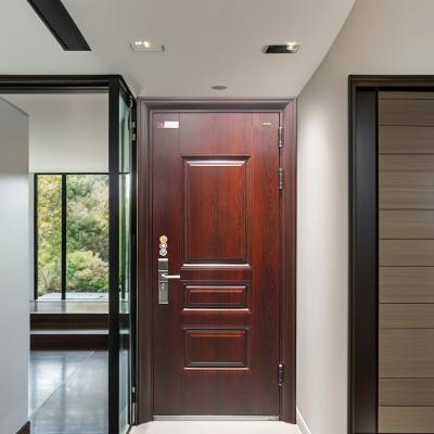 China Invisible Hinge Front Door  Polymer-Faced Steel Security Main Entry for Home Exterior for sale