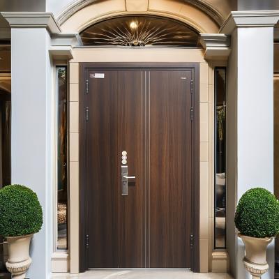 China Custom Thickness Steel Entry Door Durable Exterior Security  Residential Front Door for sale