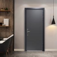 China Modern Steel Entrance Door  Invisible Hinge Design  Single Door with Frame for sale