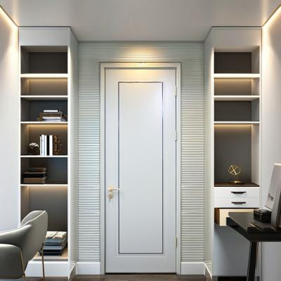 China Sound Insulation Solid Wood Interior Doors Contemporary Finished Design for sale