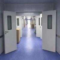 China Hospital Steel Operating Room Door Anti Bacteria Coated for sale