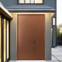 China Villa Steel Security Door Finished Surface Modern Main Entry Door Custom Color for sale