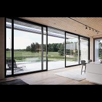 China Safe Durable Aluminum Tempered Glass Entry Door Easy To Clean for sale