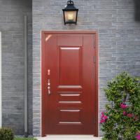 China Galvanized Steel Security Door Soundproof Anti-Theft  Finished Exterior Door for sale
