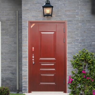 China Galvanized Steel Security Door Soundproof Anti-Theft  Finished Exterior Door for sale