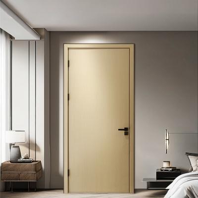 China Interior Solid Wood Bedroom Door With Anti Theft Smart Lock Custom Sidewall Thickness for sale