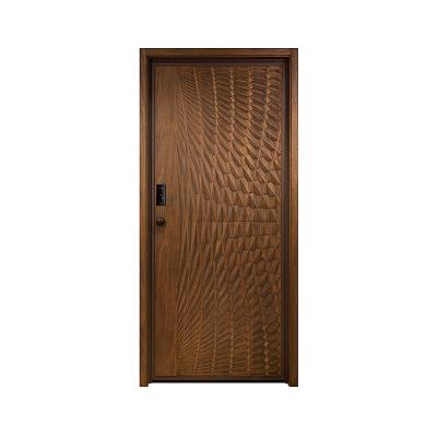 China Modern Anti Theft Automatic Entrance Door Steel Villa Door Secure Entry Door for sale