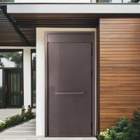 China Modern Anti Theft Steel Security Door Manual Opening Residential Entry Door for sale