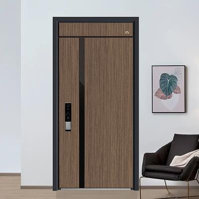 China Decorative Steel Security Door Exterior Entrance Door Custom Size for sale