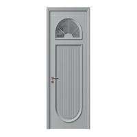 China Buckle Line Curved Glass Door Manual Opening Solid Wood Bedroom Entrance Doors for sale