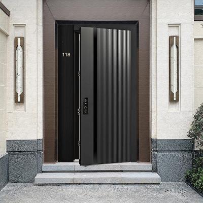 China Modern Fingerprint Security Door Anti Theft Cold Rolled Steel Net Door for sale
