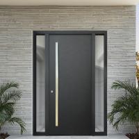 China Custom Size Steel Security Door Modern Metal Apartment Front Entry Doors for sale
