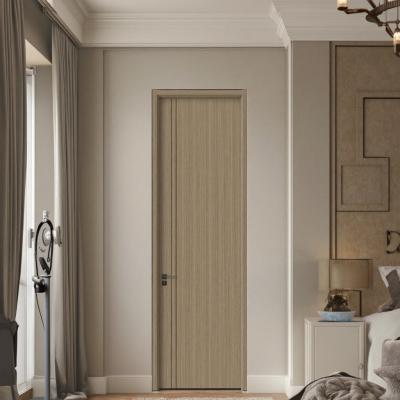 China Solid Wood Interior Entry Door Anti Theft Invisible Visible Hinge Options for sale